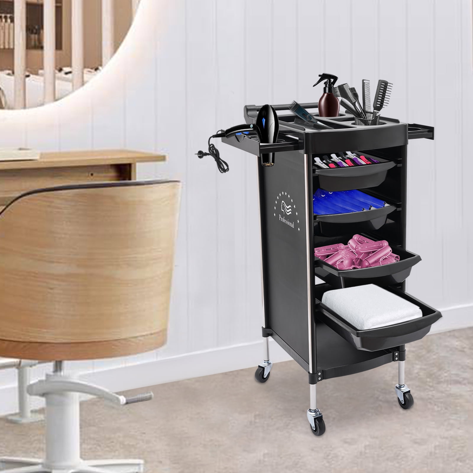 Salon Trolley, 6-Tier Drawer-Type Multi-Functional Salon Trolley ...