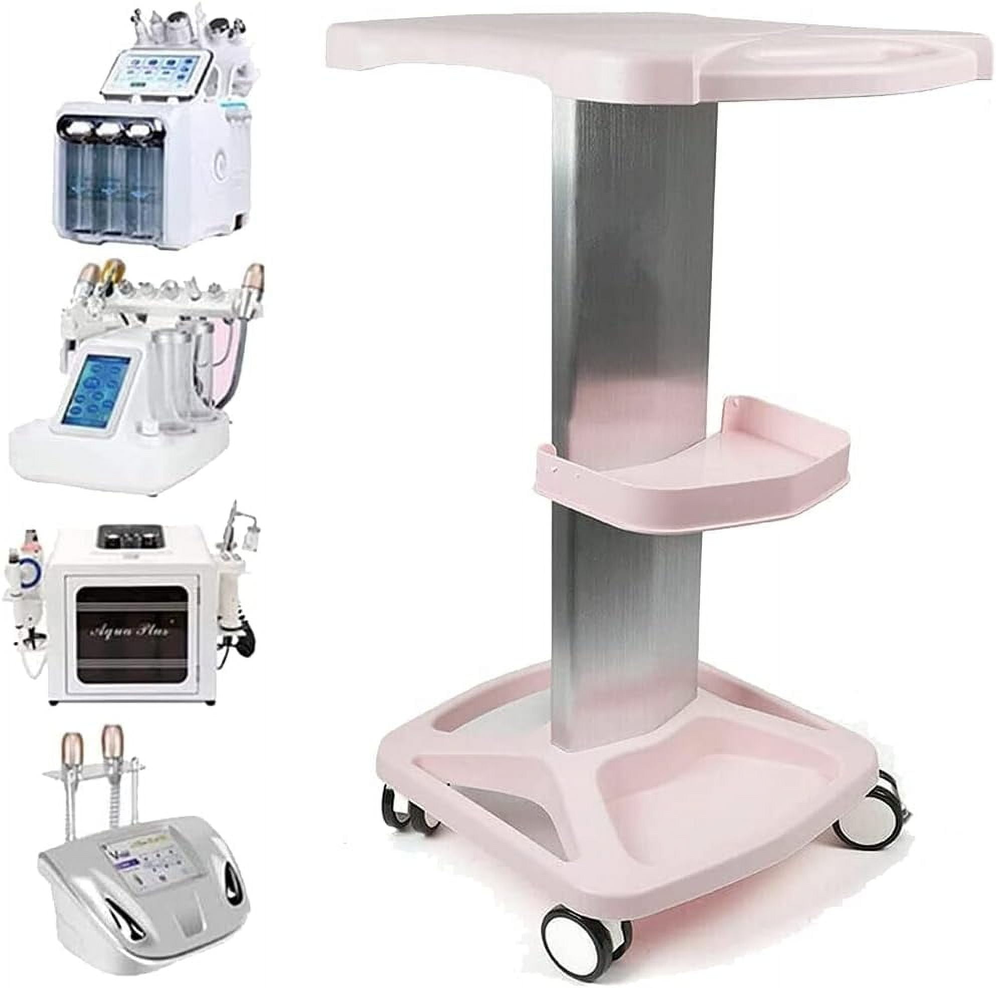 Salon Trolley Cart - Aluminum Mobile Trolley Stand Medical Rolling ...
