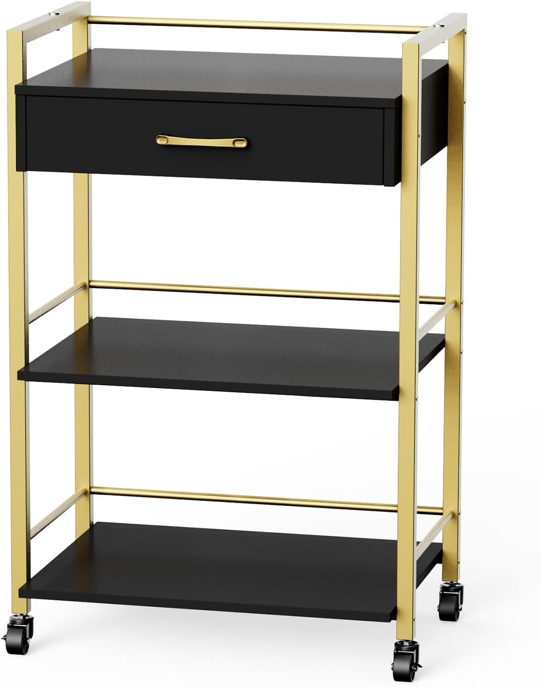 Salon Trolley Cart with Wheels, Esthetician Cart with 1 Drawer & 2 ...