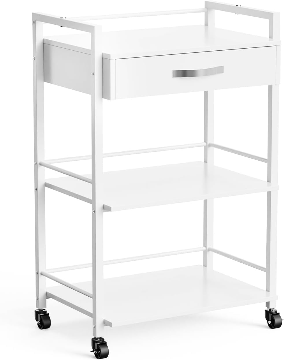 Salon Trolley Cart with Wheels, Esthetician Cart with 1 Drawer & 2 ...