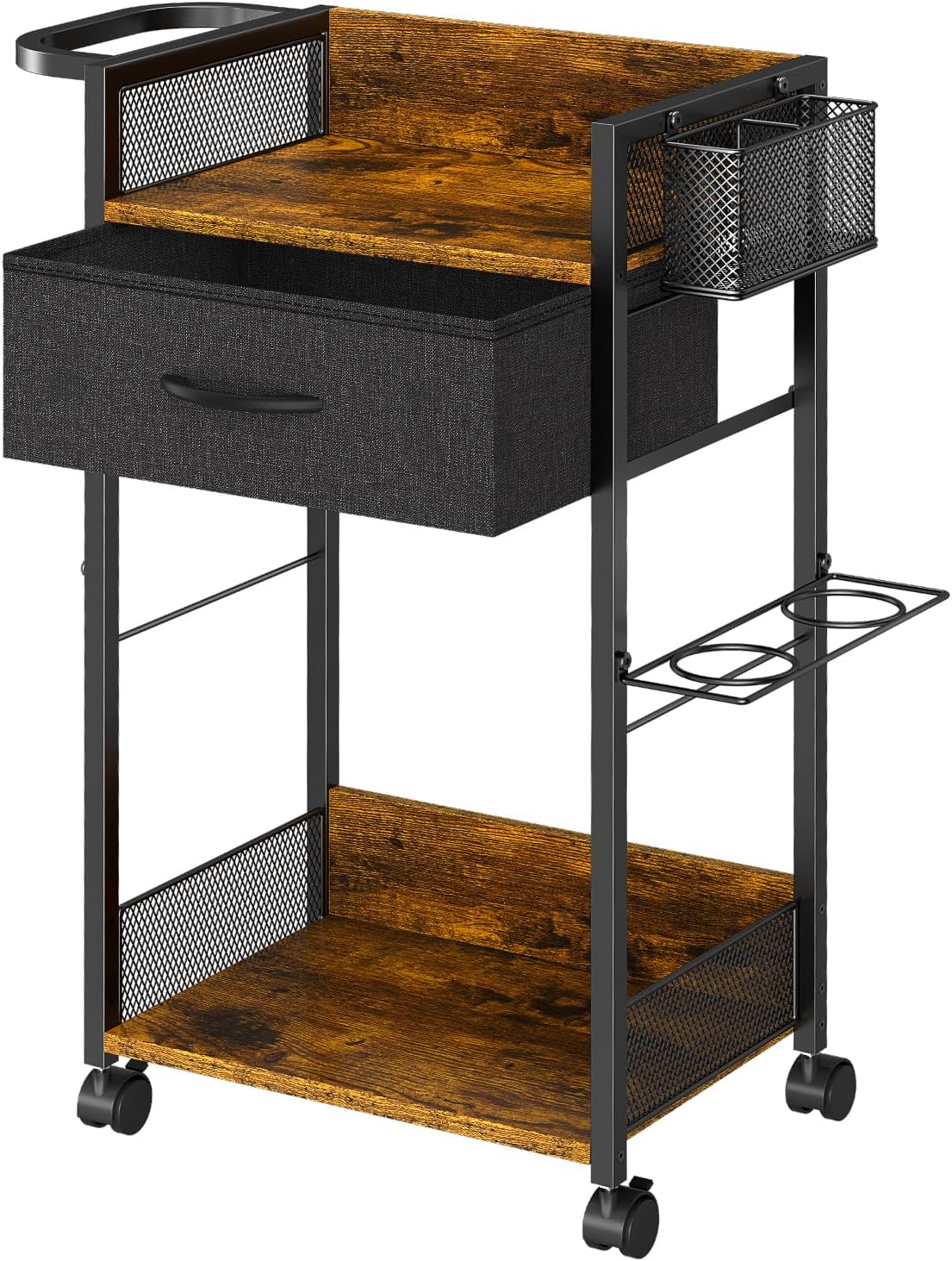 Salon Trolley Cart with Wheels, Mobile Hair Stylist Station with Tool ...