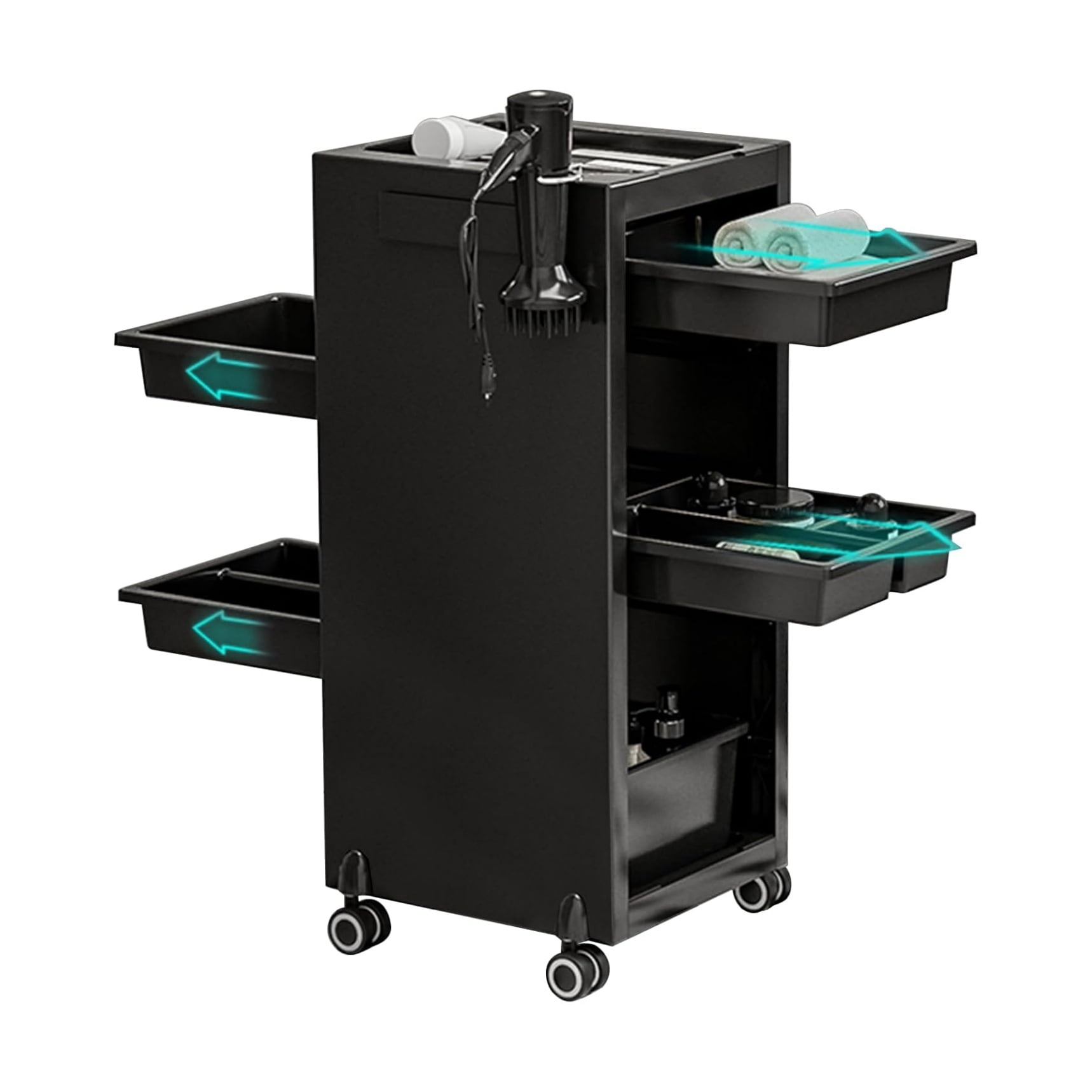 Salon Trolley Cart With Wheels Suitable For Hairdresser's Multi-Purpose ...