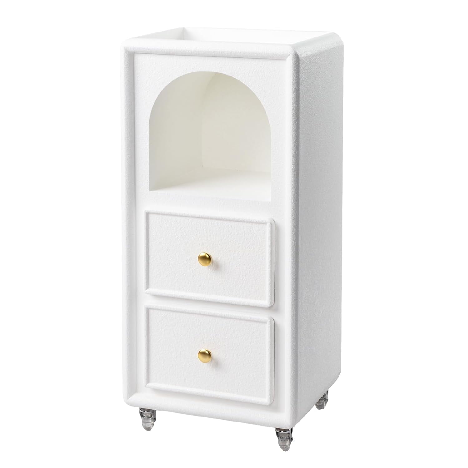 Salon Trolley Cart with Wheels, Wood Esthetician Cart, White Mobile ...