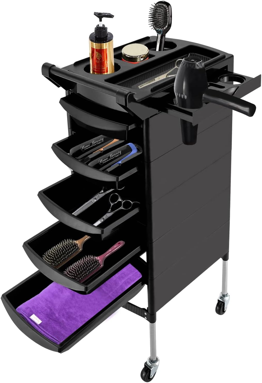 Salon Trolley with Wheels, Multifunctional Tool Cart and Tattoo Tray ...