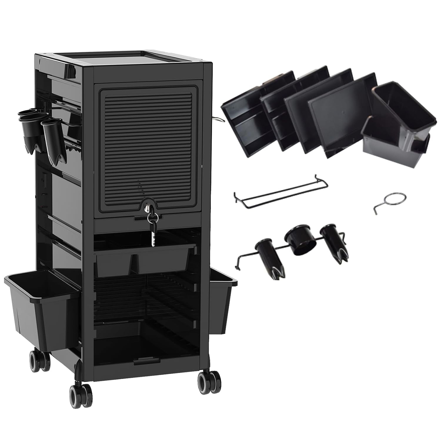 Salon TrolleyLockable Rollingwith Wheels, Rollingwith Drawers, Beauty ...