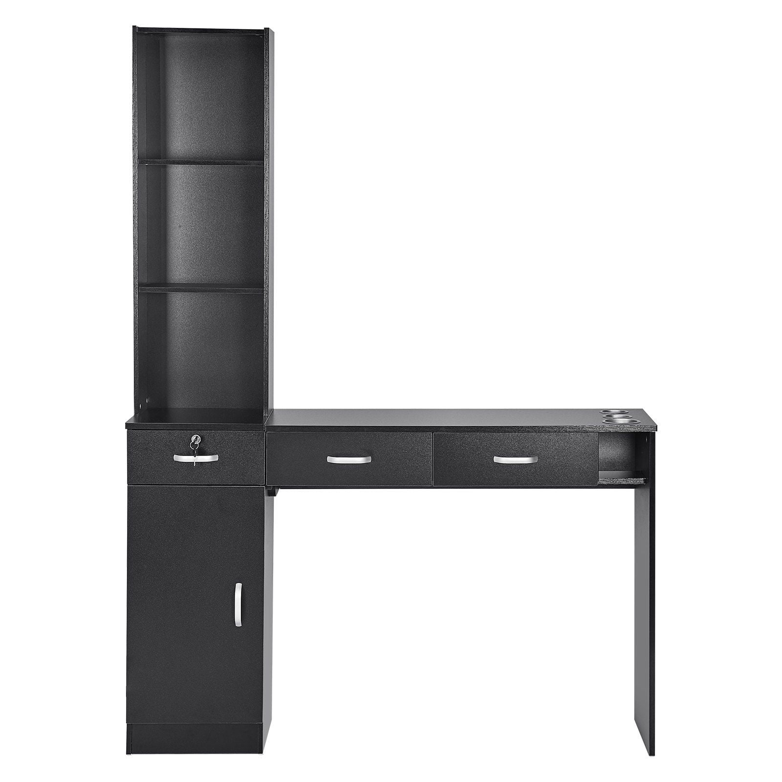 Salon Workstation, Wall-Mounted Unit for Hair Professionals, 3 Shelves ...