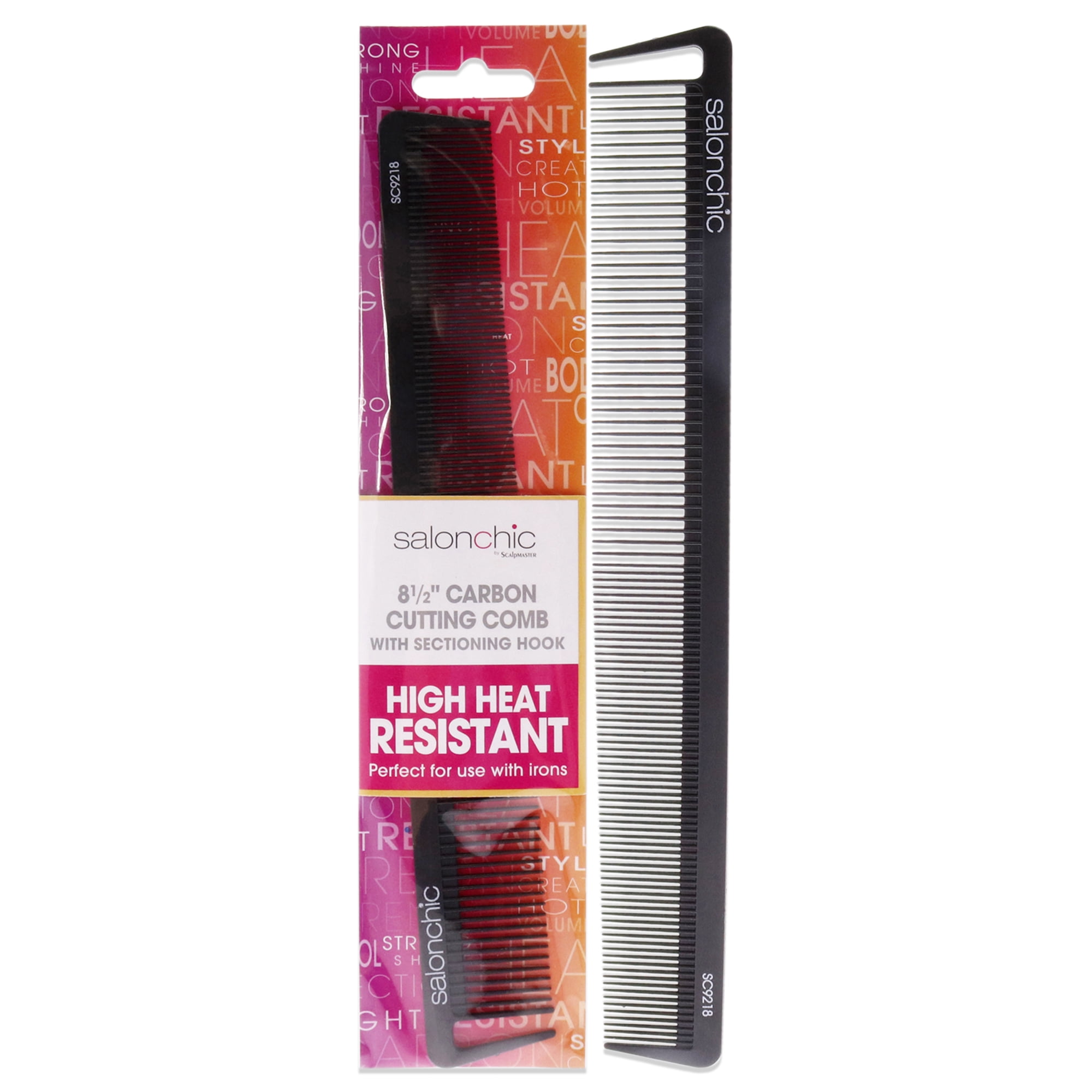 SalonChic Cutting Carbon Comb High heat resistant 8.5 , 1 Pc Comb - Walmart.com