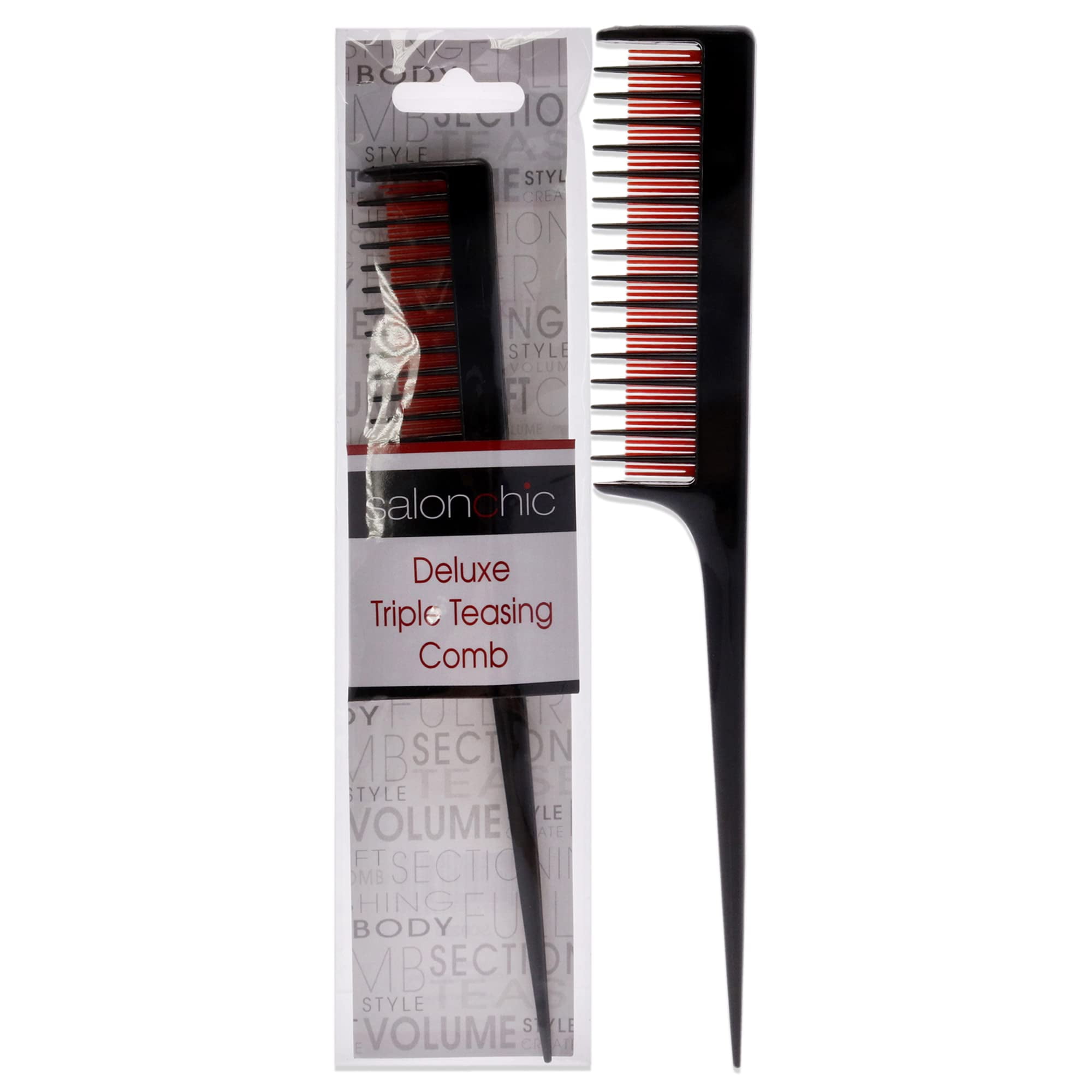 SalonChic Deluxe Triple Teasing Comb Comb Unisex 1 Pc - Walmart.com