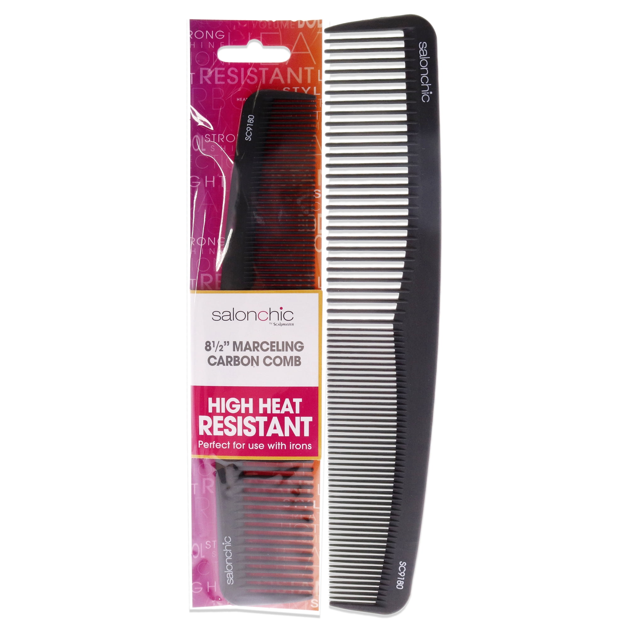 SalonChic Professional High Heat Resistant Carbon Comb 8.5 inch, 1 Pc ...