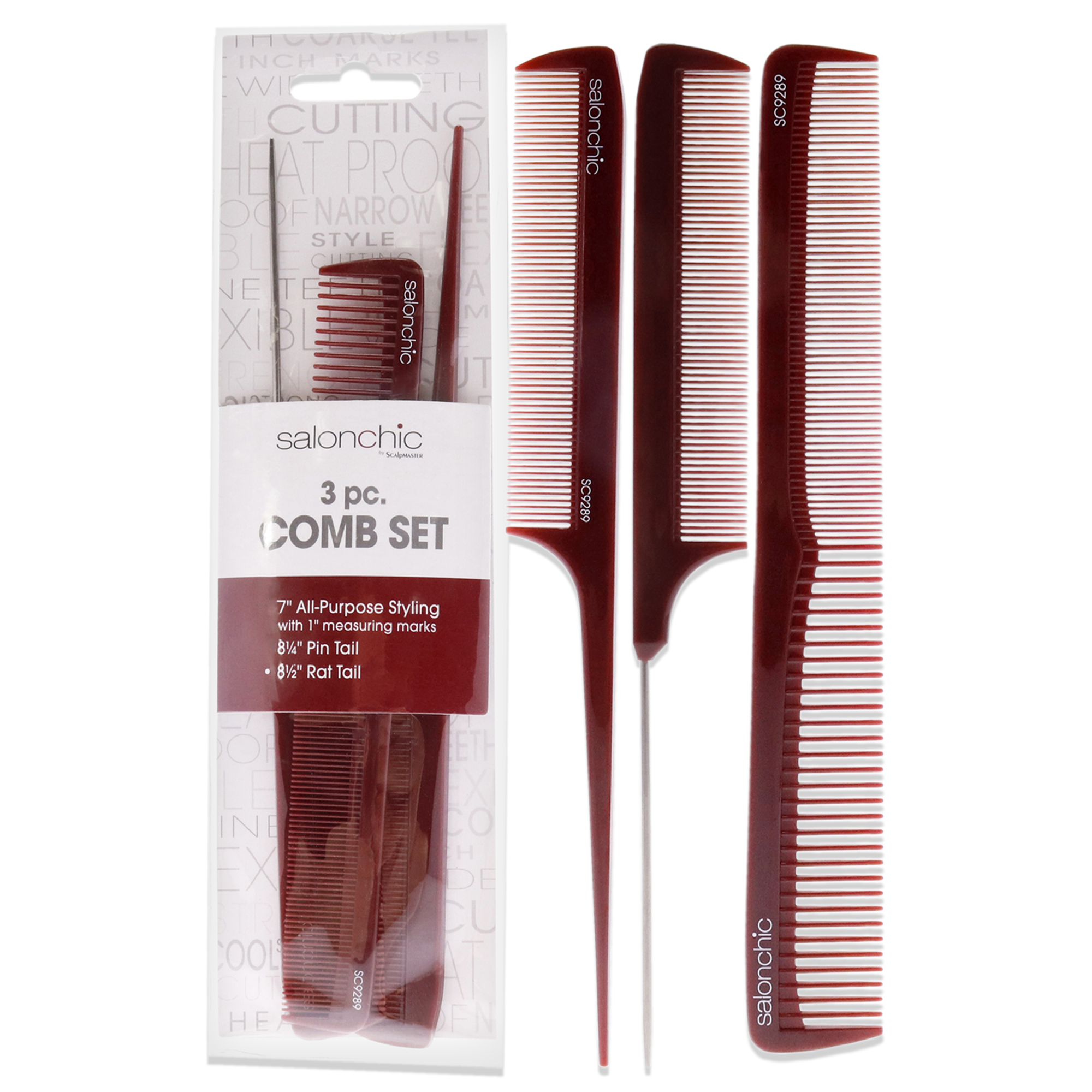 SalonChic SalonChic Comb Set , 3 Pc Comb - Walmart.com