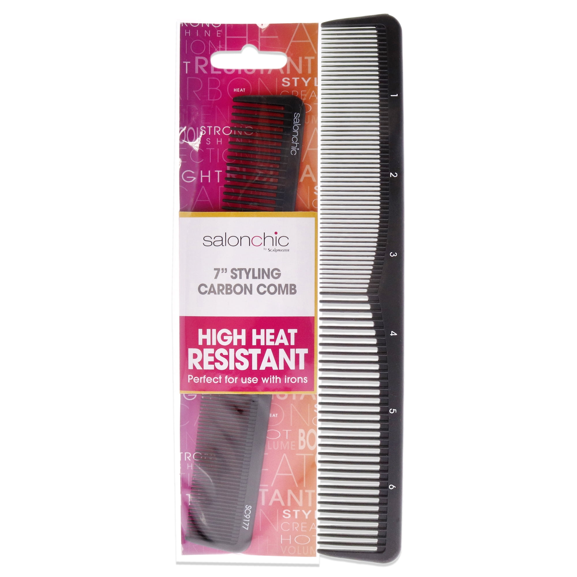 SalonChic Styling Carbon Comb High Heat Resistant 7 , 1 Pc Comb ...