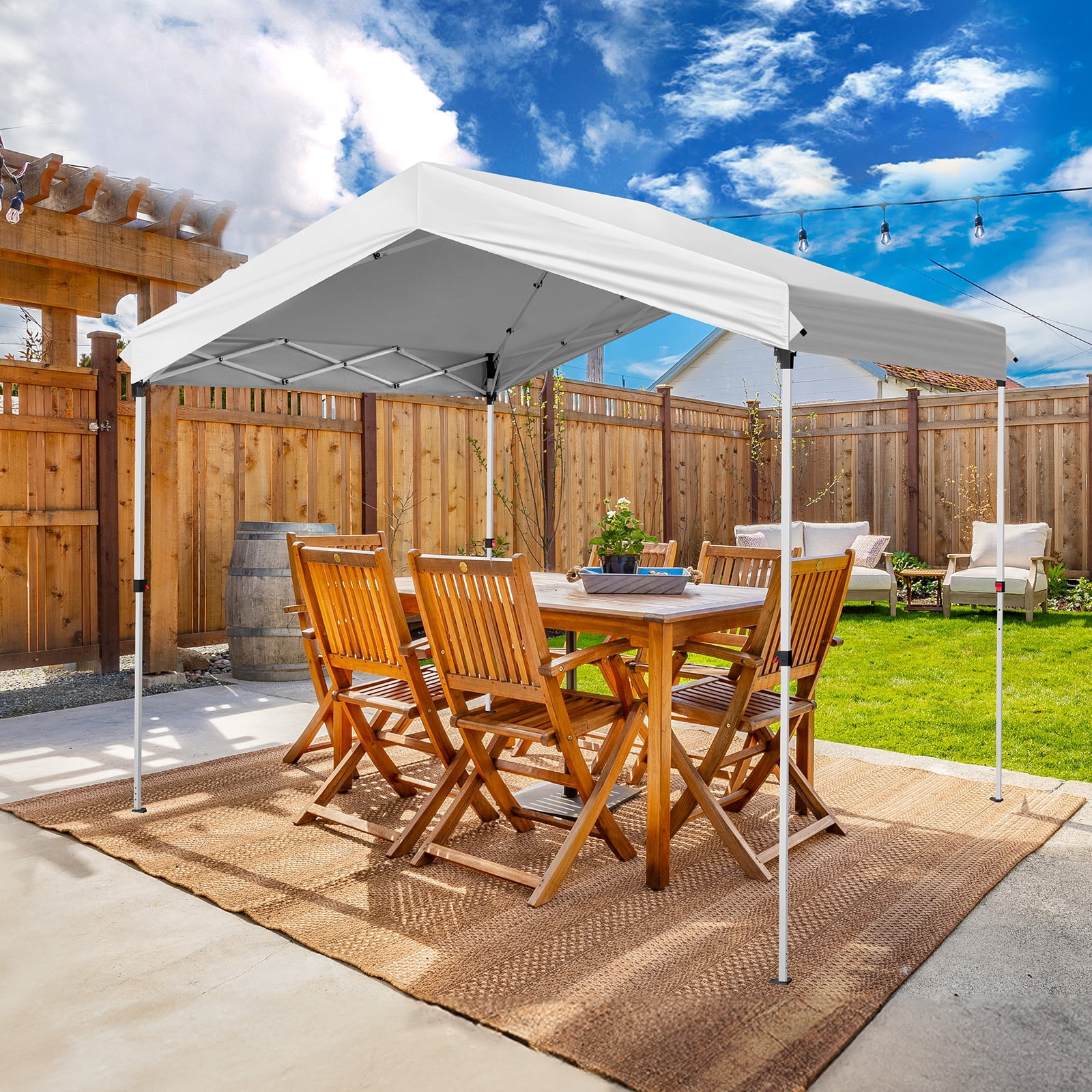 SalonMore 10X10ft Outdoor Pop-up Canopy White Party/Patio/Weeding ...