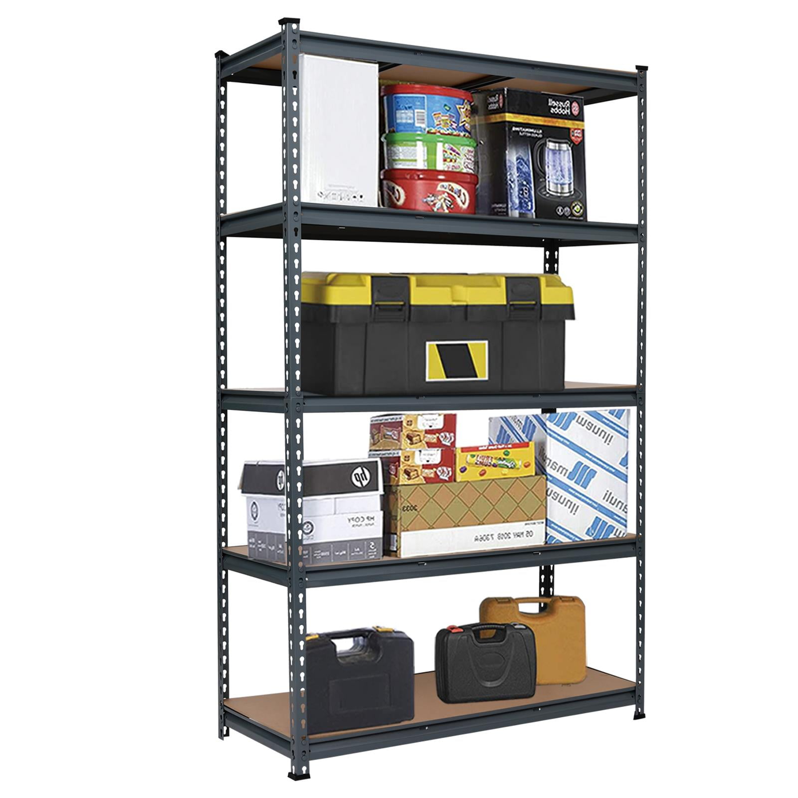 SalonMore 5 Tier Metal Garage Racking Steel Wire Shelving Capacity for ...