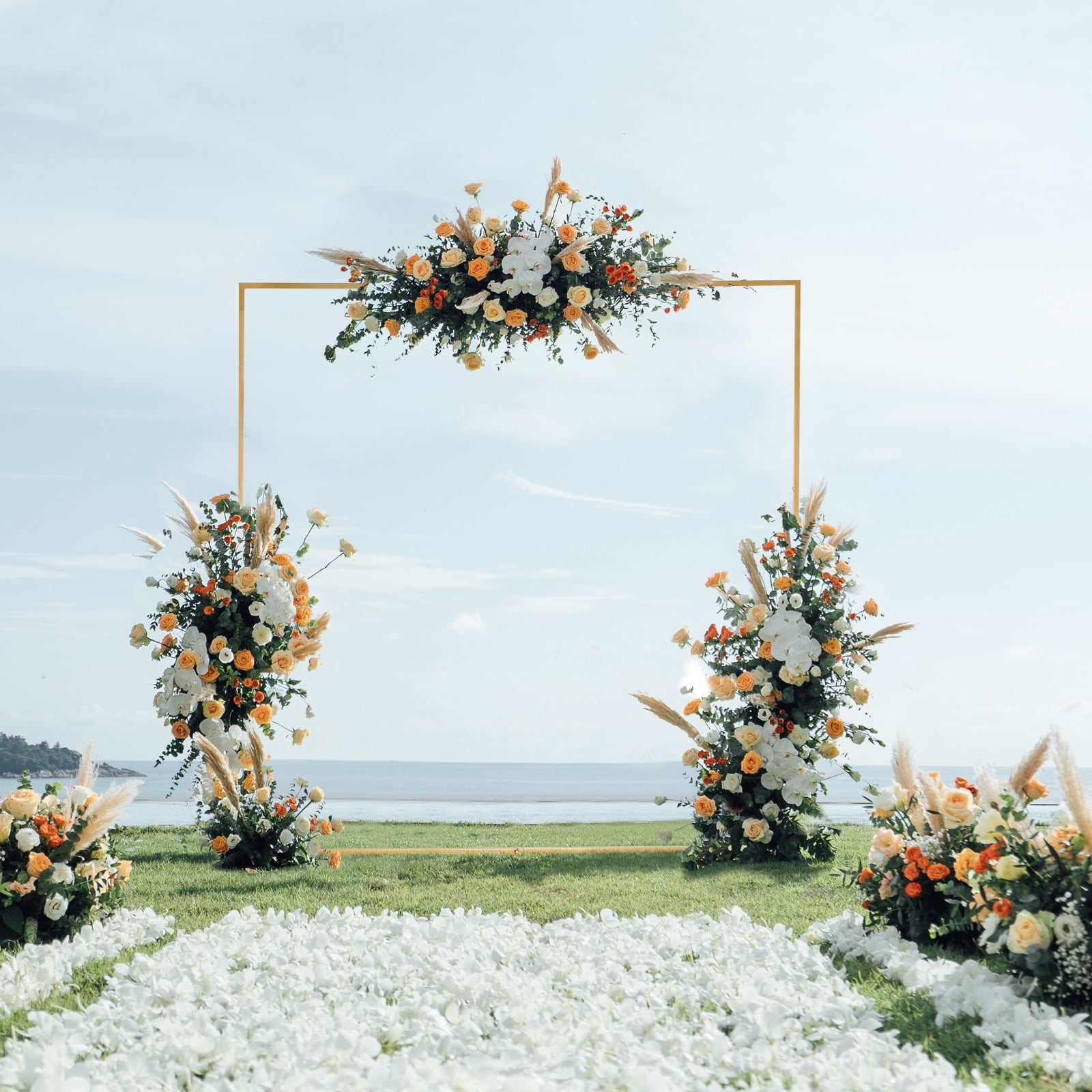 SalonMore 6.56 FT Metal Wedding Arbor, Wedding Arch for Ceremony,Garden ...