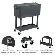 Best Choice Products 80qt Steel Rolling Cooler Cart w/ Bottle Opener ...