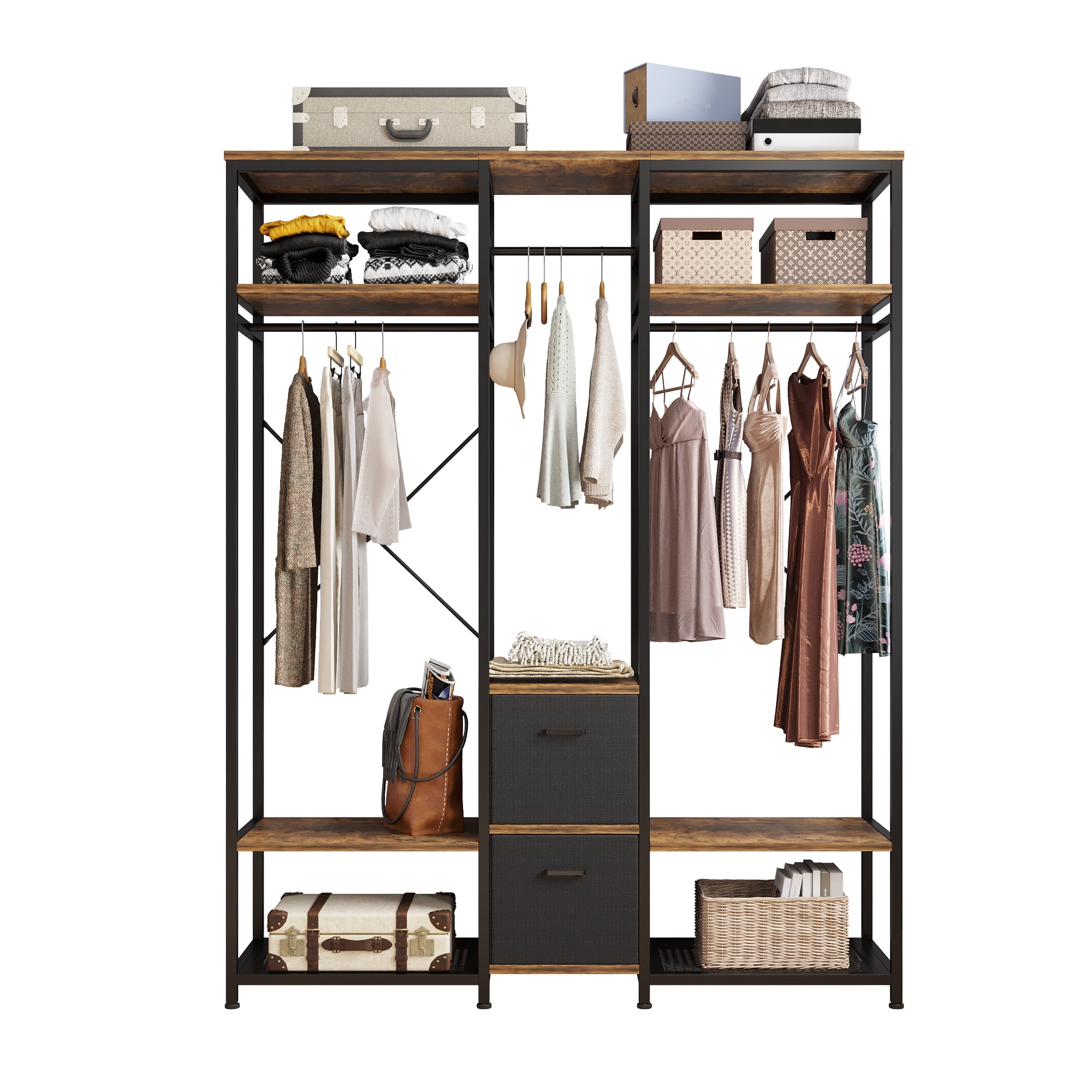 SalonMore Free-Standing Clothing Rack, Heavy Duty Closet Storage ...