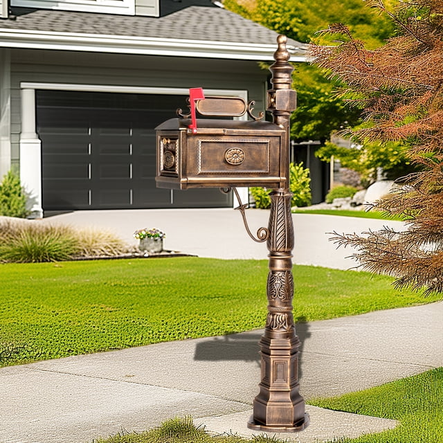 SalonMore Mail Box,Mailbox Stand Unique Mid-Century Design - Walmart.com