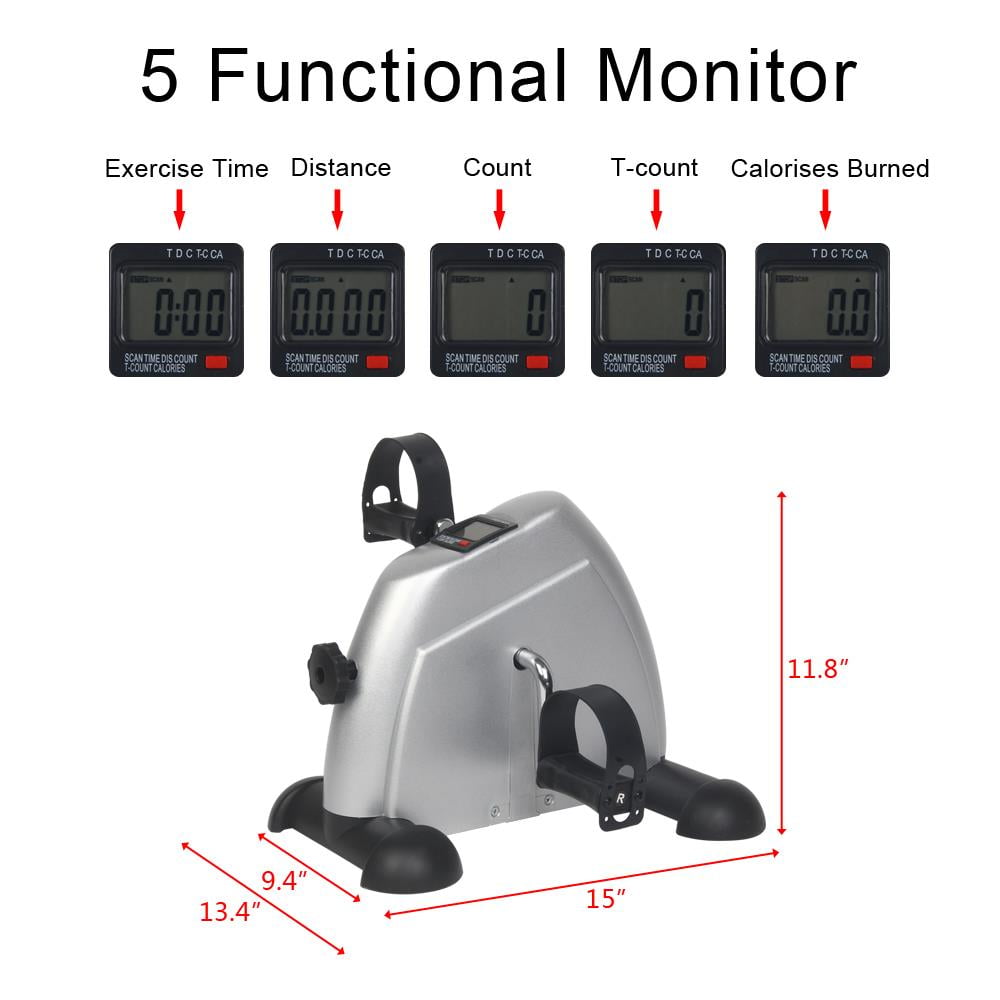 SalonMore Portable Mini Cycle Exercise Bike, Leg/Arm Peddler, Under ...