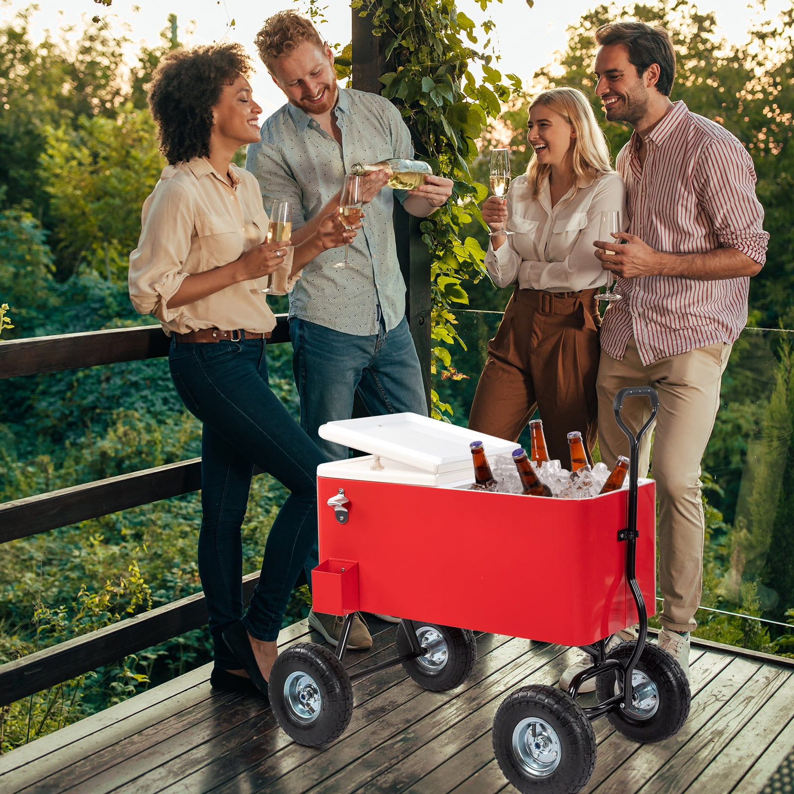 SalonMore Rolling Cooler Cart 80 Quart- The Perfect Portable Solution ...