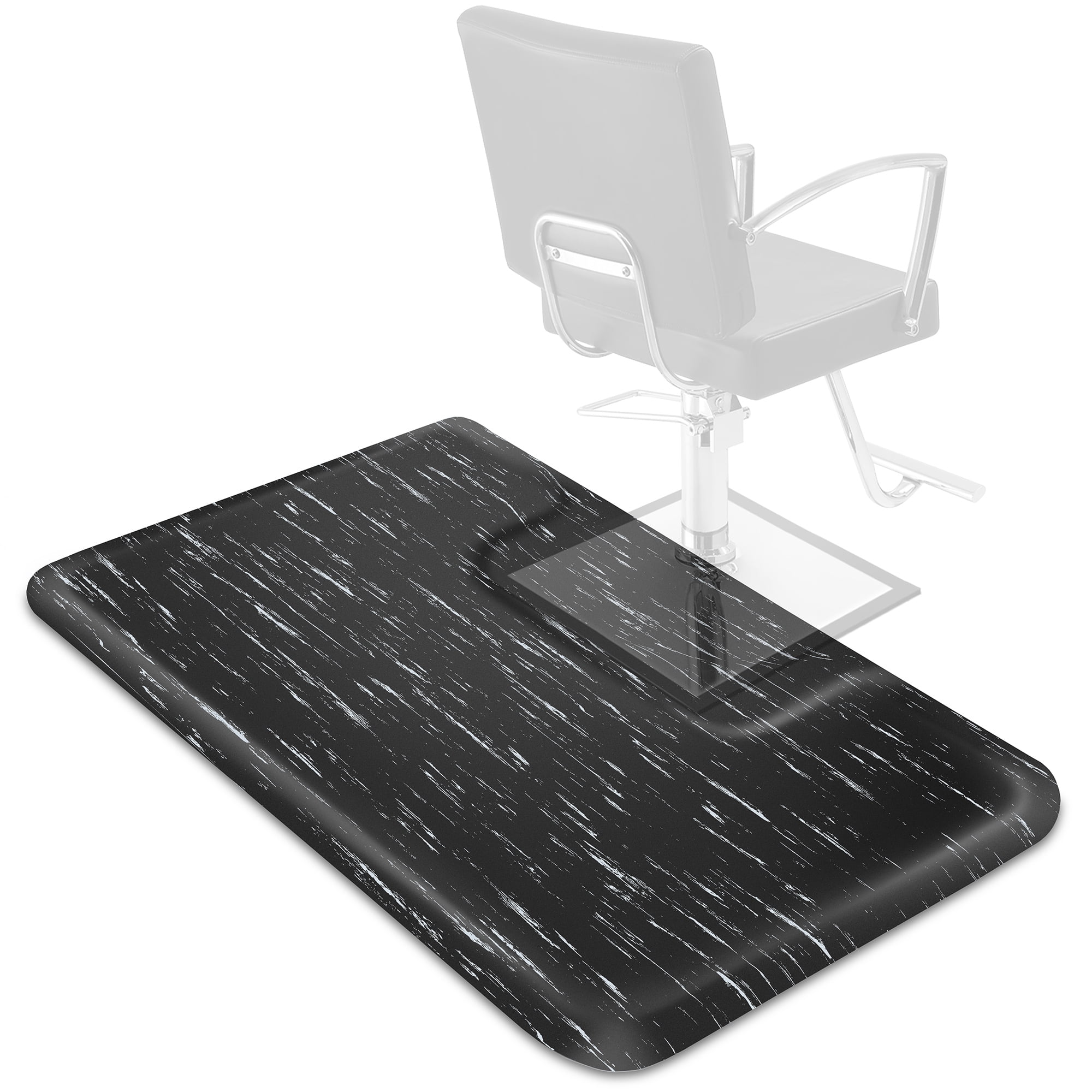 Saloniture 3 ft. x 5 ft. Barber & Salon Floor Mat for Square Chair Base ...