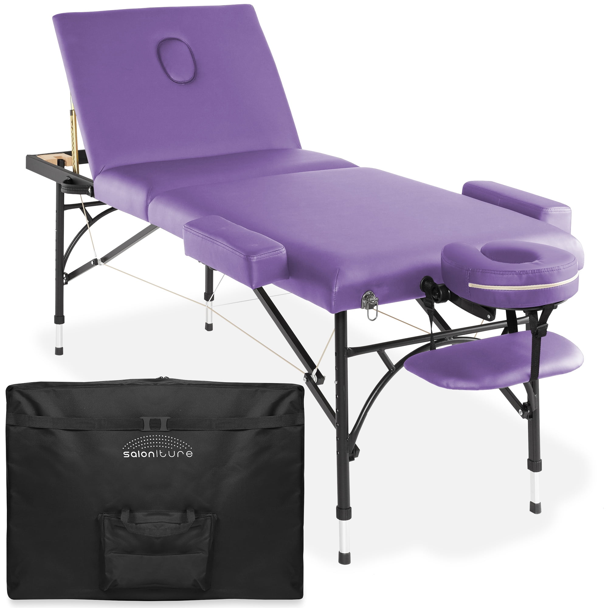 Saloniture Professional Portable Lightweight Tri-Fold Massage Table ...