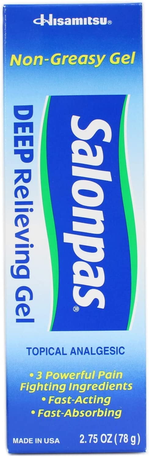 Salonpas Deep Pain Relieving Gel, 2.75oz, Menthol, Back, Knees ...