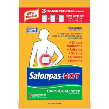 Mentholatum WellPatch DeepHeating Pain Relief Patch, 4 ea - Walmart.com