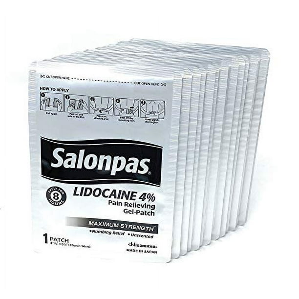 Salonpas LIDOCAINE Pain Relieving Maximum Strength Gel 15Patch ...