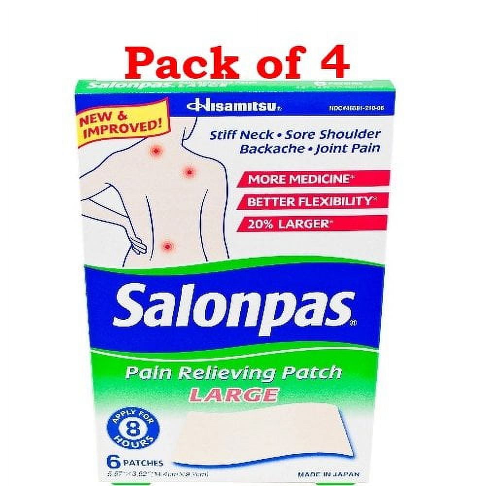 Salonpas Large Medical Pain Relief Patch, Better Flexibility for Neck ...