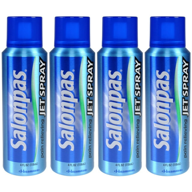 Salonpas Menthol Pain Relief Jet Spray, 4 oz - Pack of 4 - Walmart.com