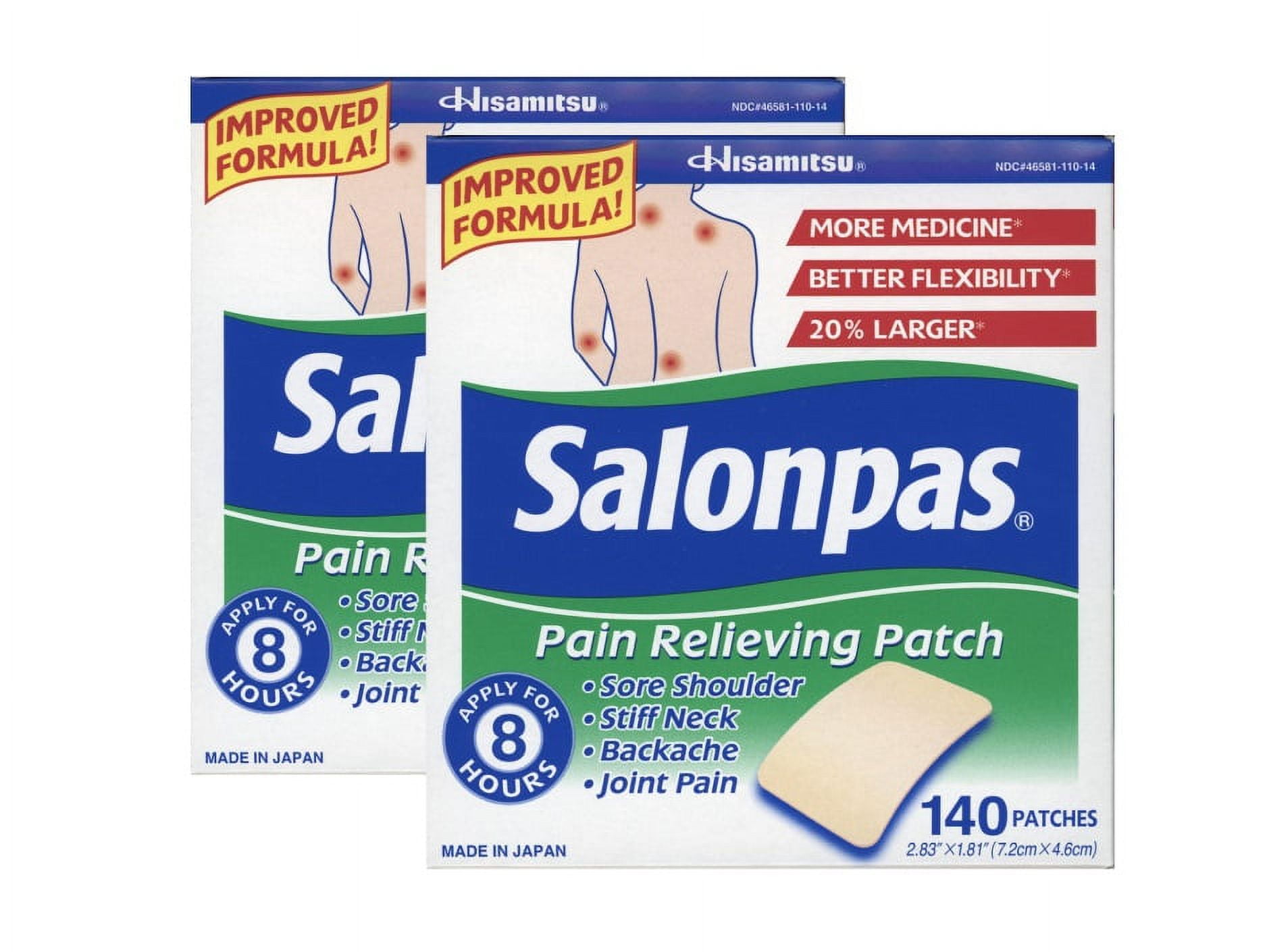 Salonpas Pain Relieving Patch - 140 Patches (Pack of 2) - Walmart.com