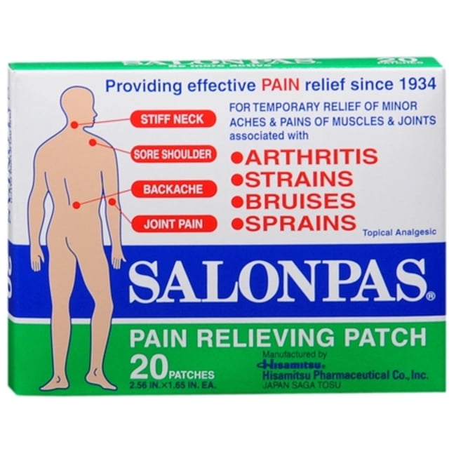 Hisamitsu Salonpas Pain Relief Patch, Topical Analgesic, 20 Patches for ...