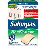 Salonpas Back Strength Pain-Relieving Patch, 140 Patches, Up to 8 Hours ...