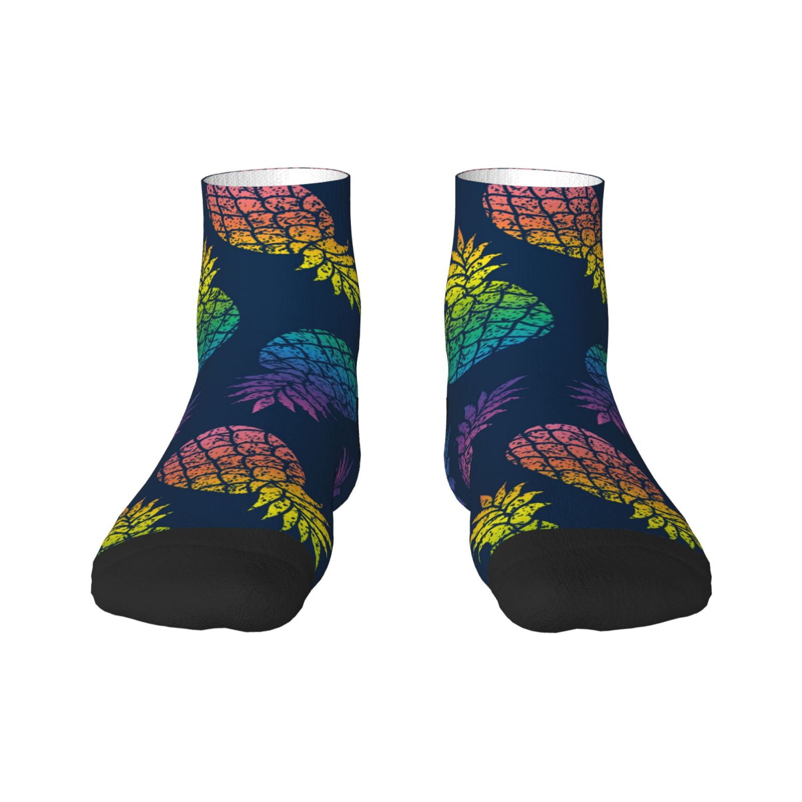 Salouo Abstract Bright Pineapple Fruit Retro Pattern Unisex Middle Tube ...