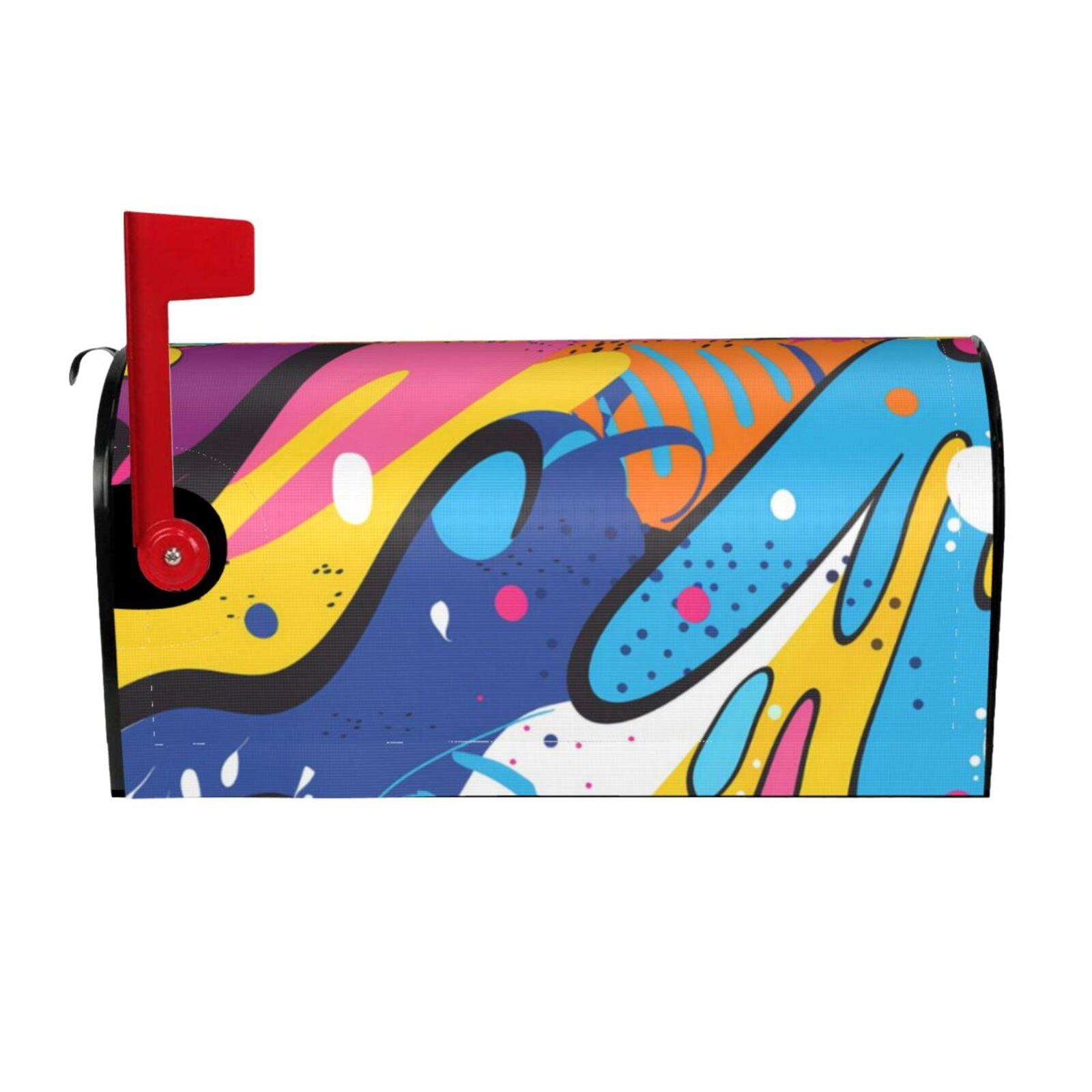 Salouo Abstract Color Splash for Magnetic Mailbox Covers Waterproof ...
