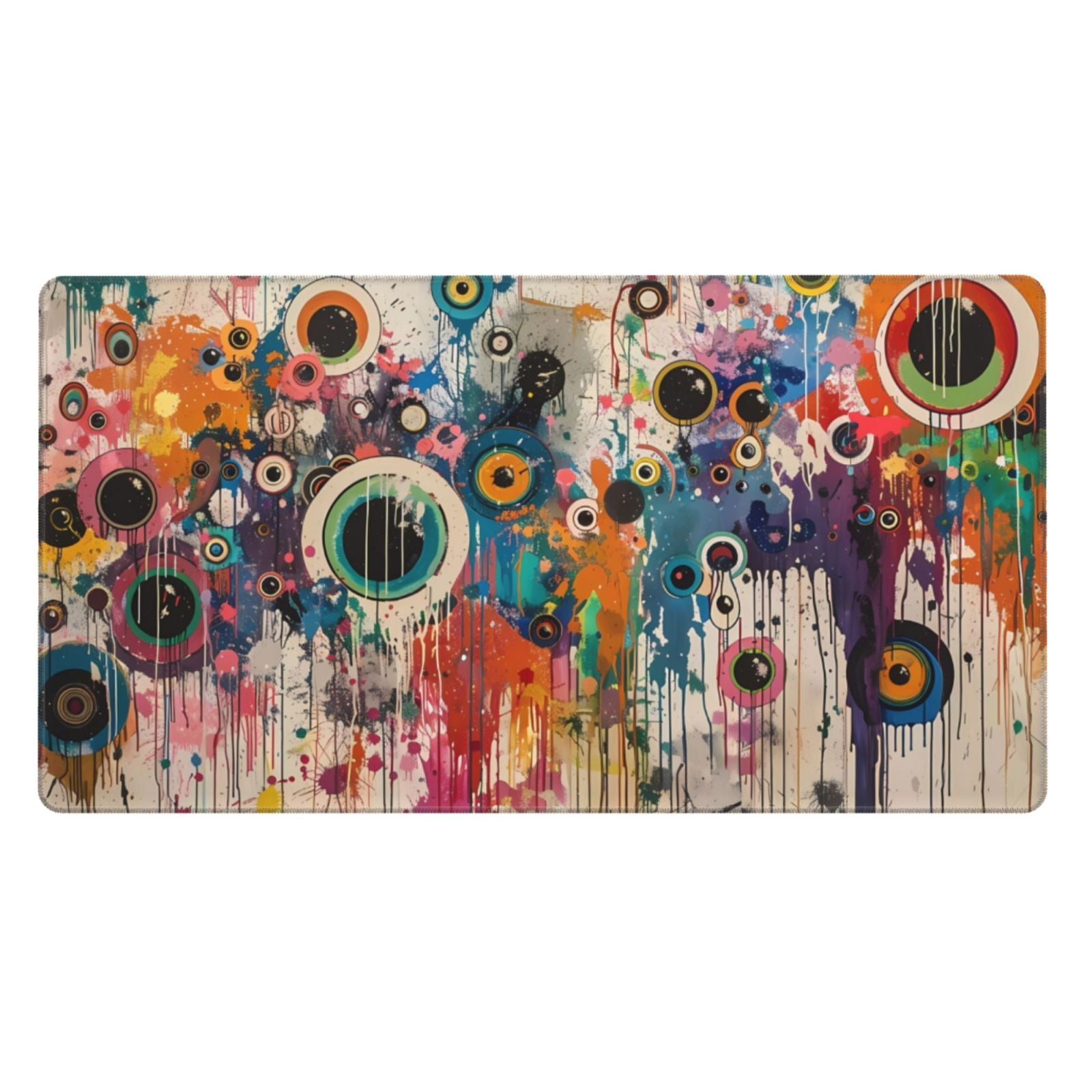 Salouo Abstract Colorful Dripping Circles Print Large Mouse Pad ...