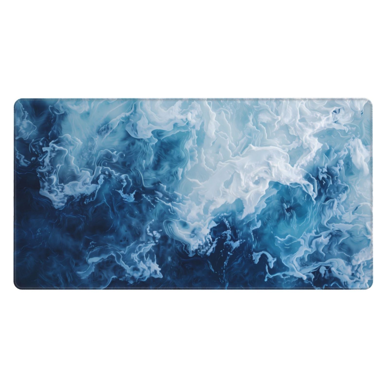 Salouo Abstract Ocean Waves Print Large Mouse Pad,Extended Mat Desk Pad ...