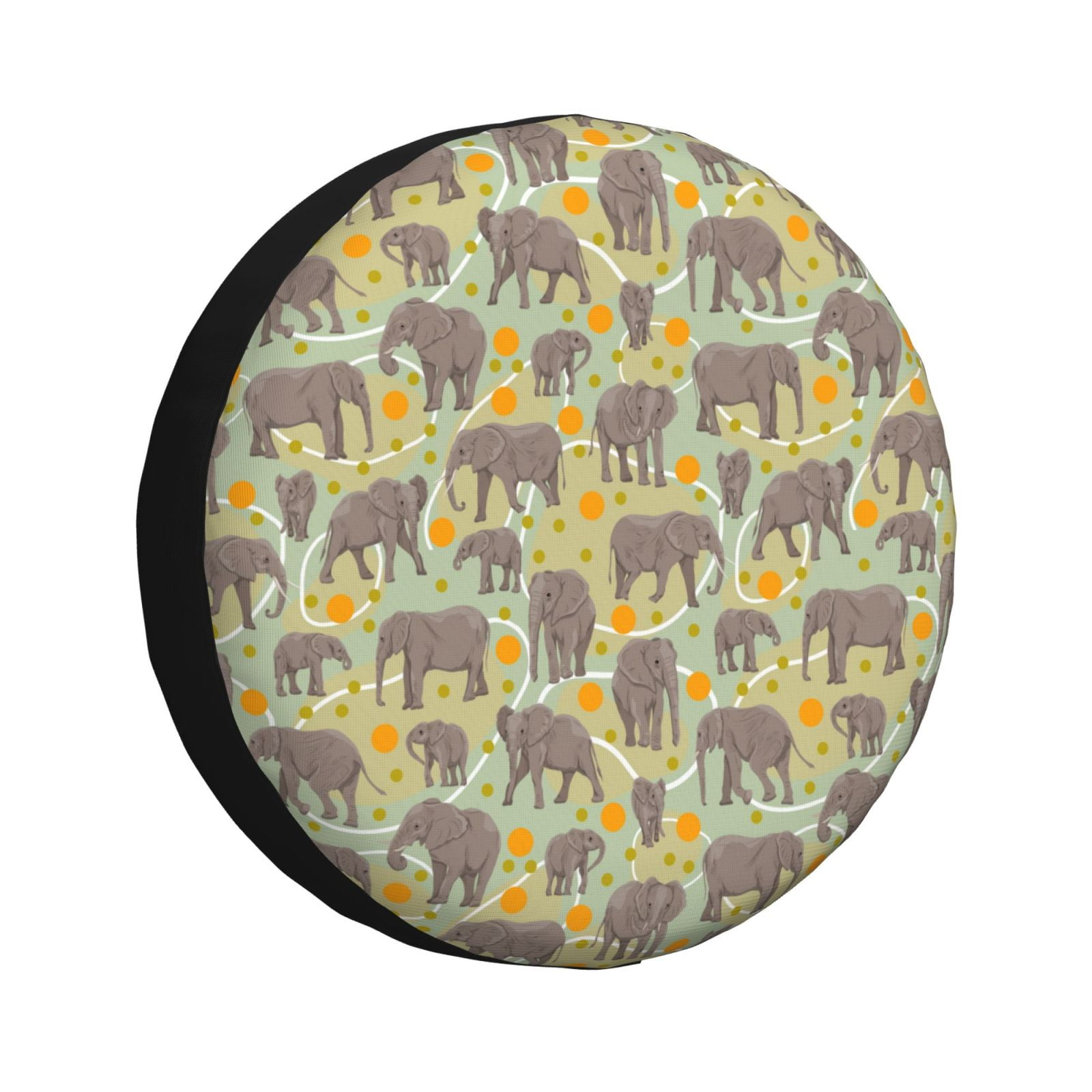 Salouo African bush elephant Print Spare Tire Cover 14-17 inch Spare ...
