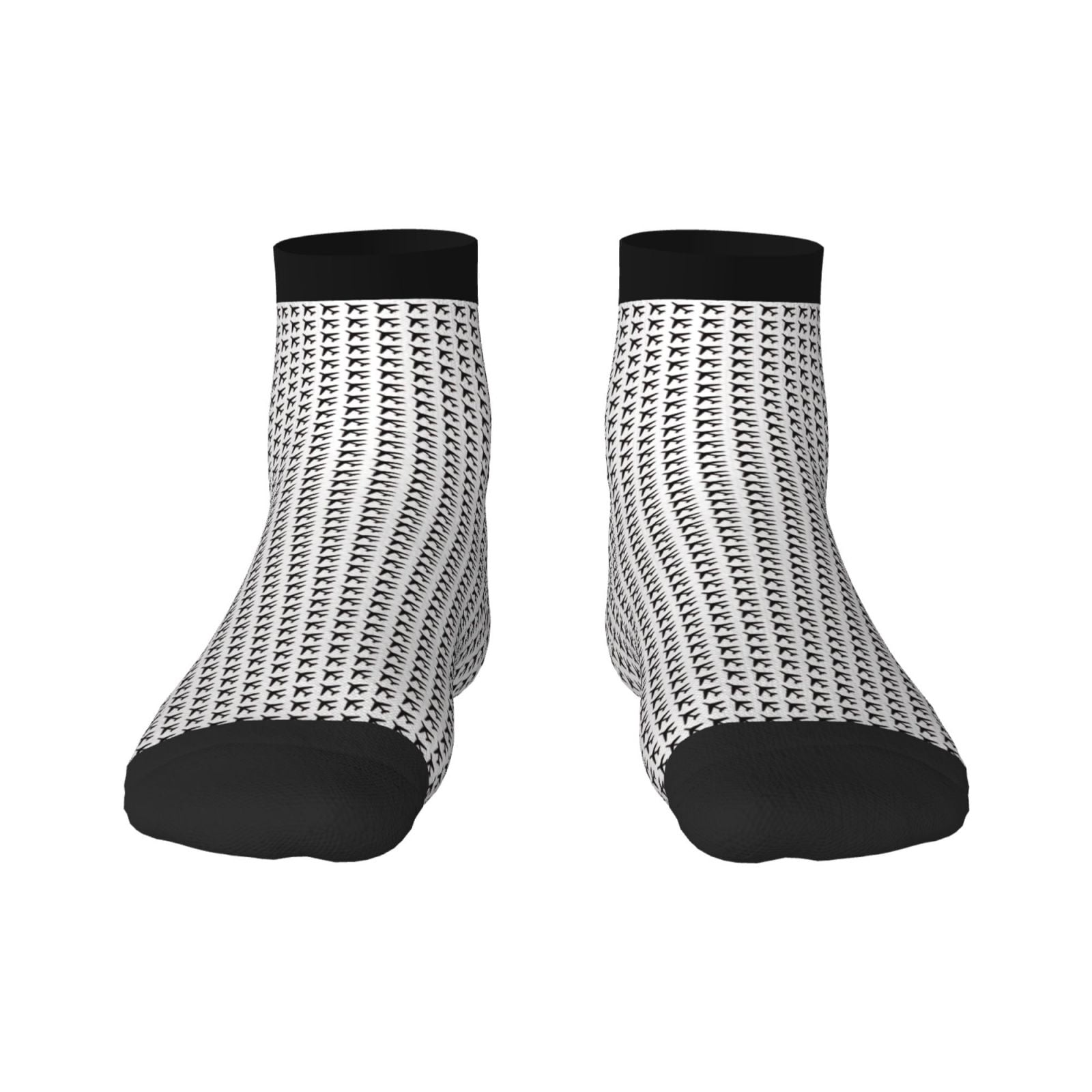 Salouo Airplane Pattern Unisex Middle Tube Socks,Middle-Finger Knee ...