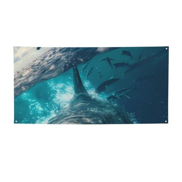 Big Dot of Happiness Shark Zone - Hanging Vertical Paper Door Banners ...