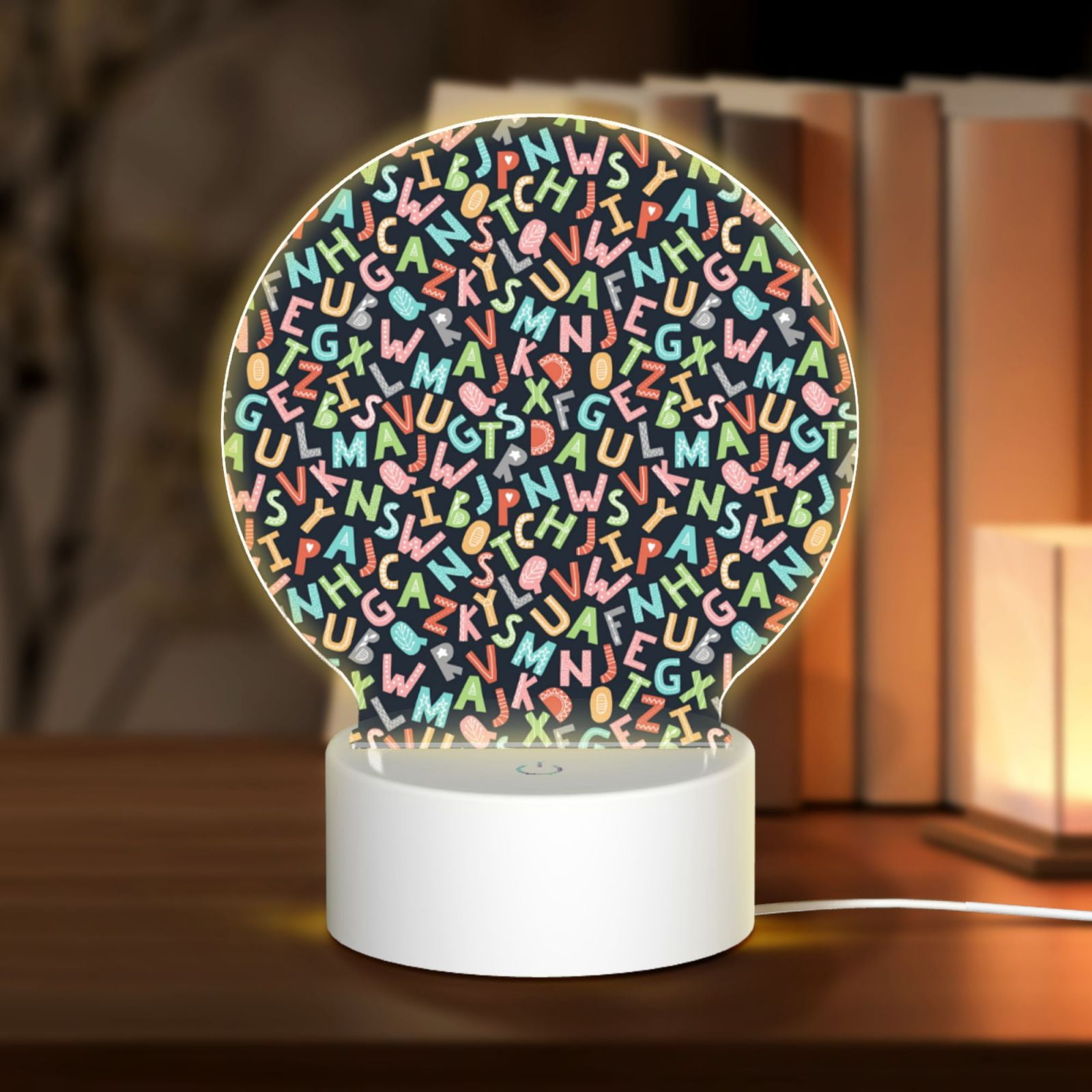 Salouo Alphabet for Round Acrylic Night Light - Acrylic Sheets with LED ...