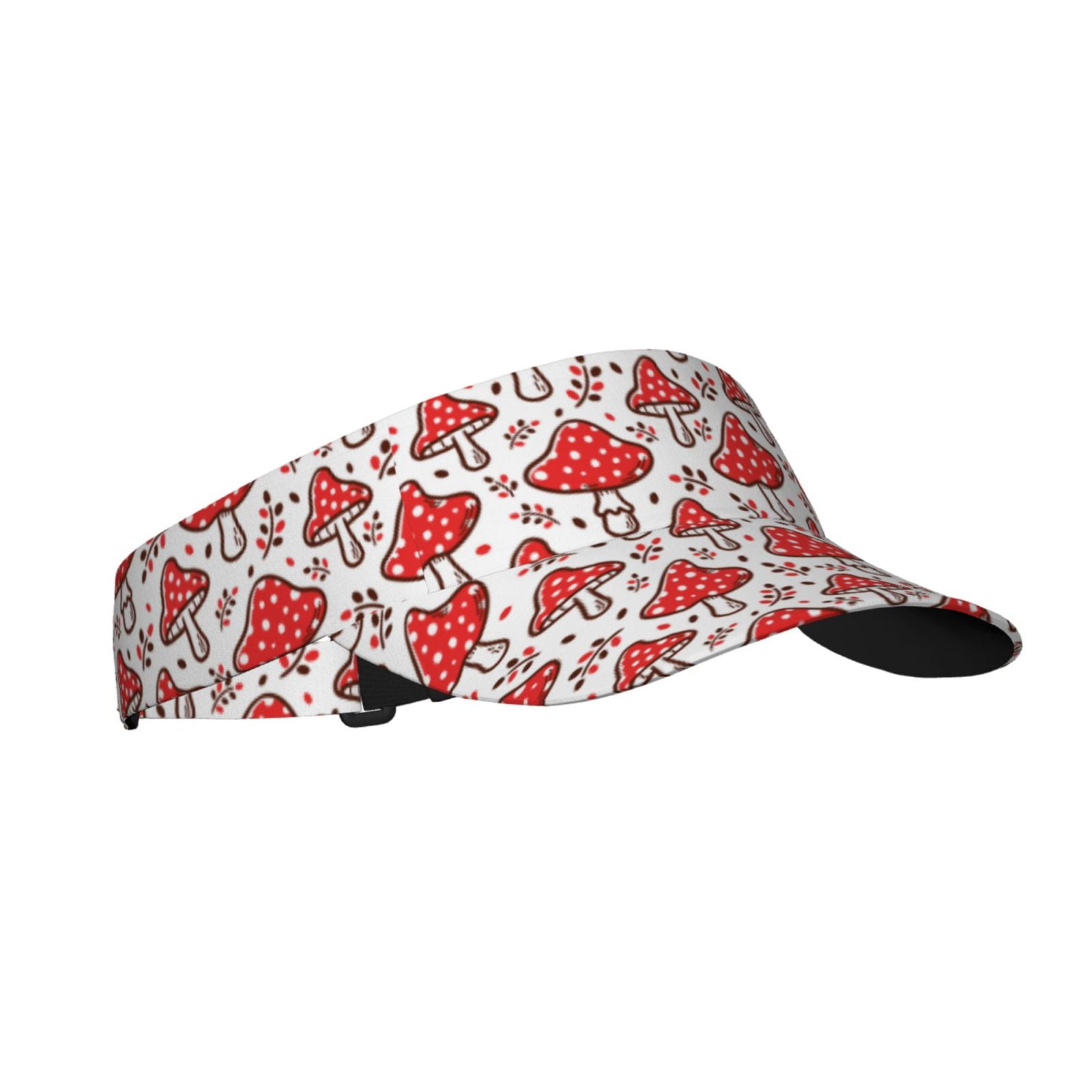 Salouo Amanita Red Mushroom Pattern Sport Sun Visor Hats,1-Piece of Adult Sunscreen Visor Cap ...