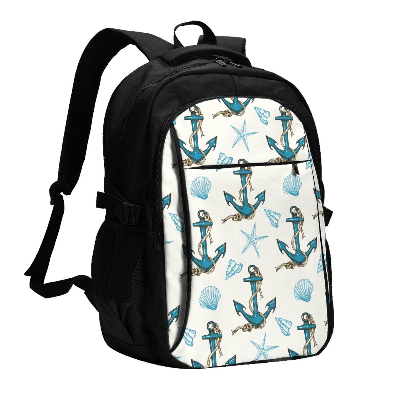Salouo Anchors And Shells Pattern Extra Large Travel Laptop,Backpack ...