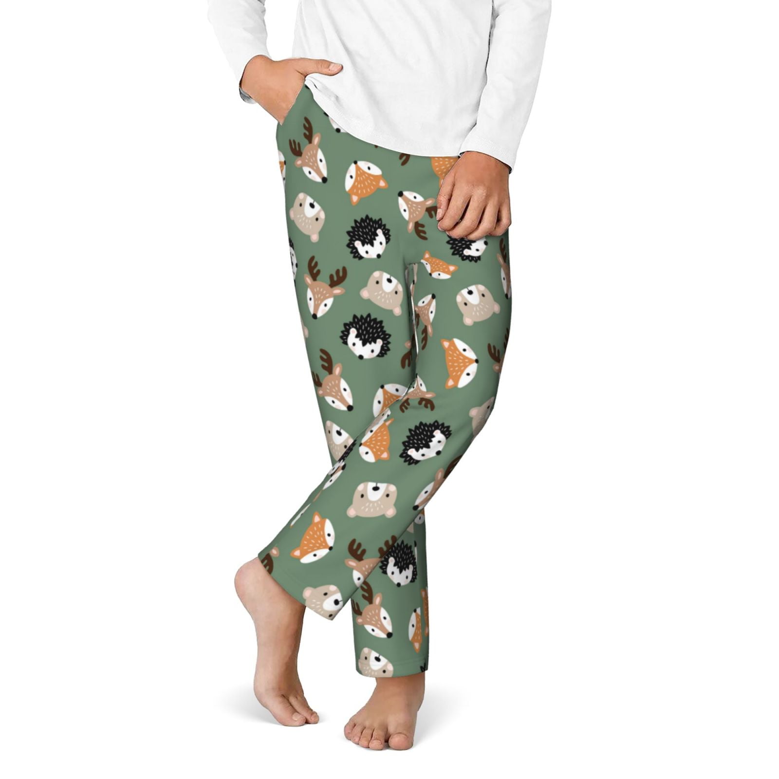 Salouo Animal Heads Pattern Boys Pajama Pants,Long Sleep Pants for ...