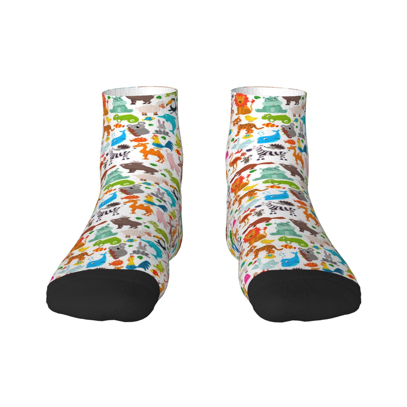 Salouo Animals Pattern Unisex Middle Tube Socks,Middle-Finger Knee High ...