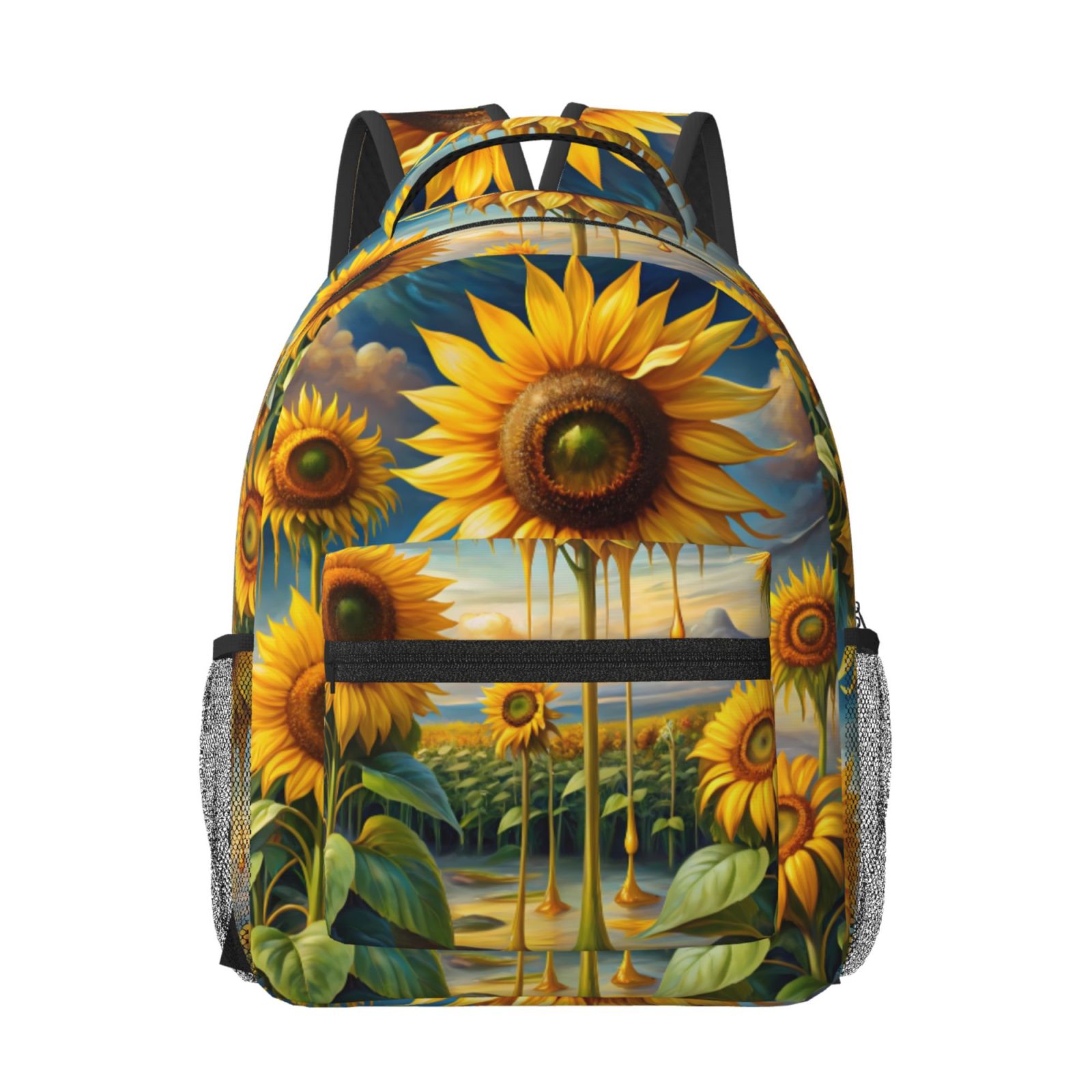 Salouo Artistic Oil Painting Sunflower Print Laptop Backpack 16.5 ...