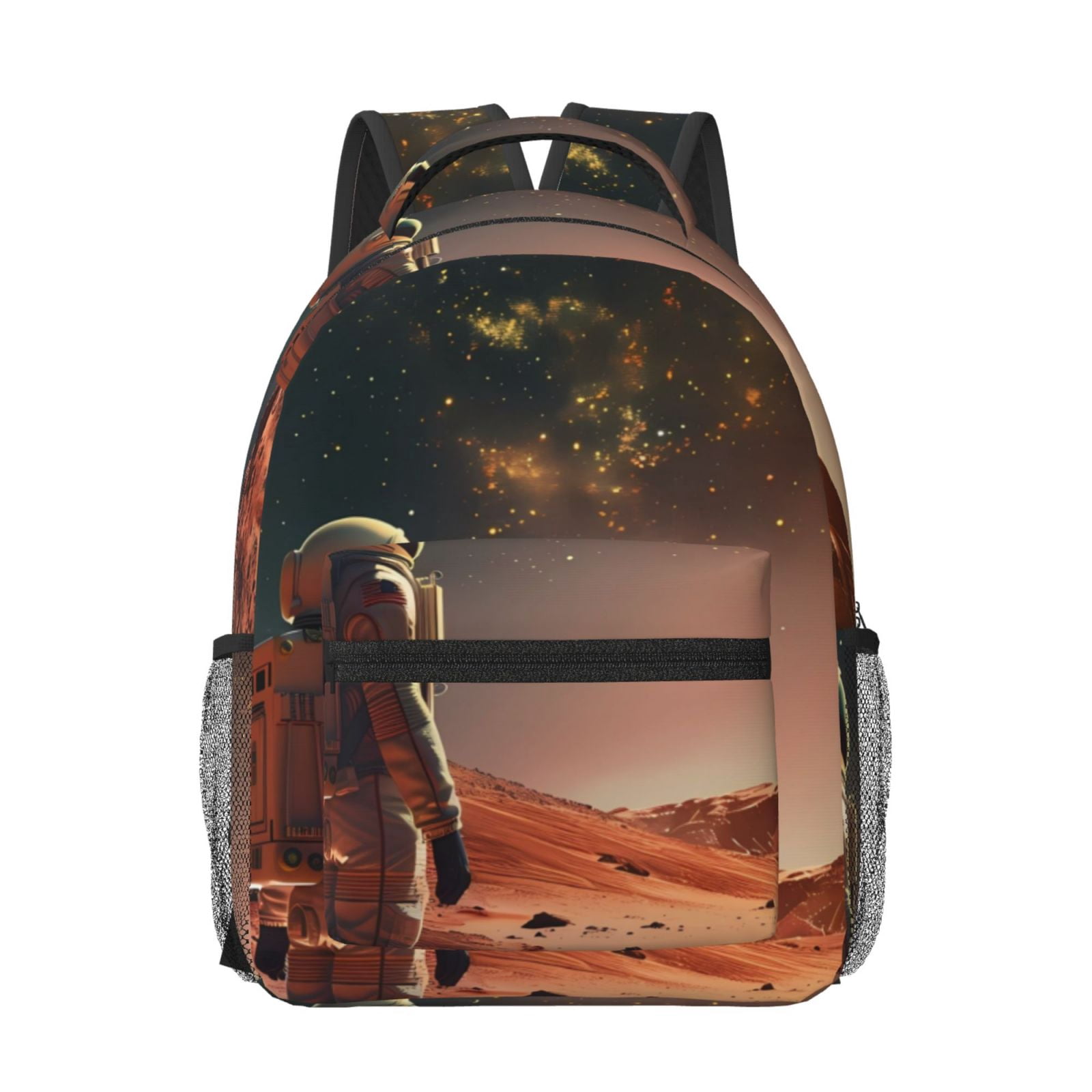Salouo Astronaut On Mars A Print Laptop Backpack 16.5'' Daypack Carry ...