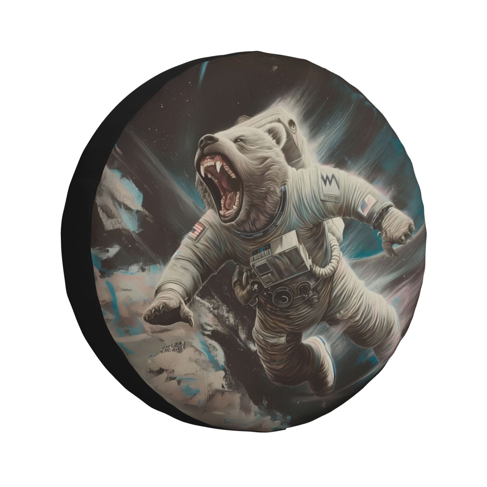 Salouo Astronaut Polar Bear Roar Print Spare Tire Cover 14-17 inch ...