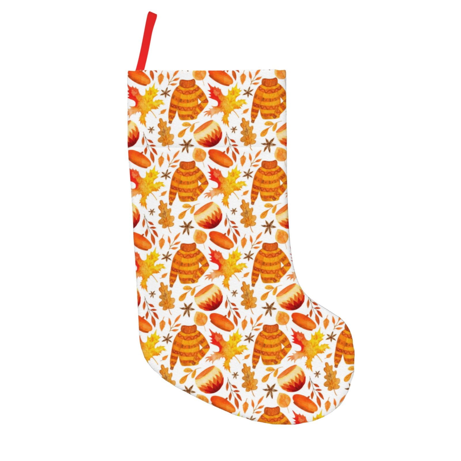 Salouo Autumn Sweater Warmth Print Christmas Decorations Stockings 1 ...