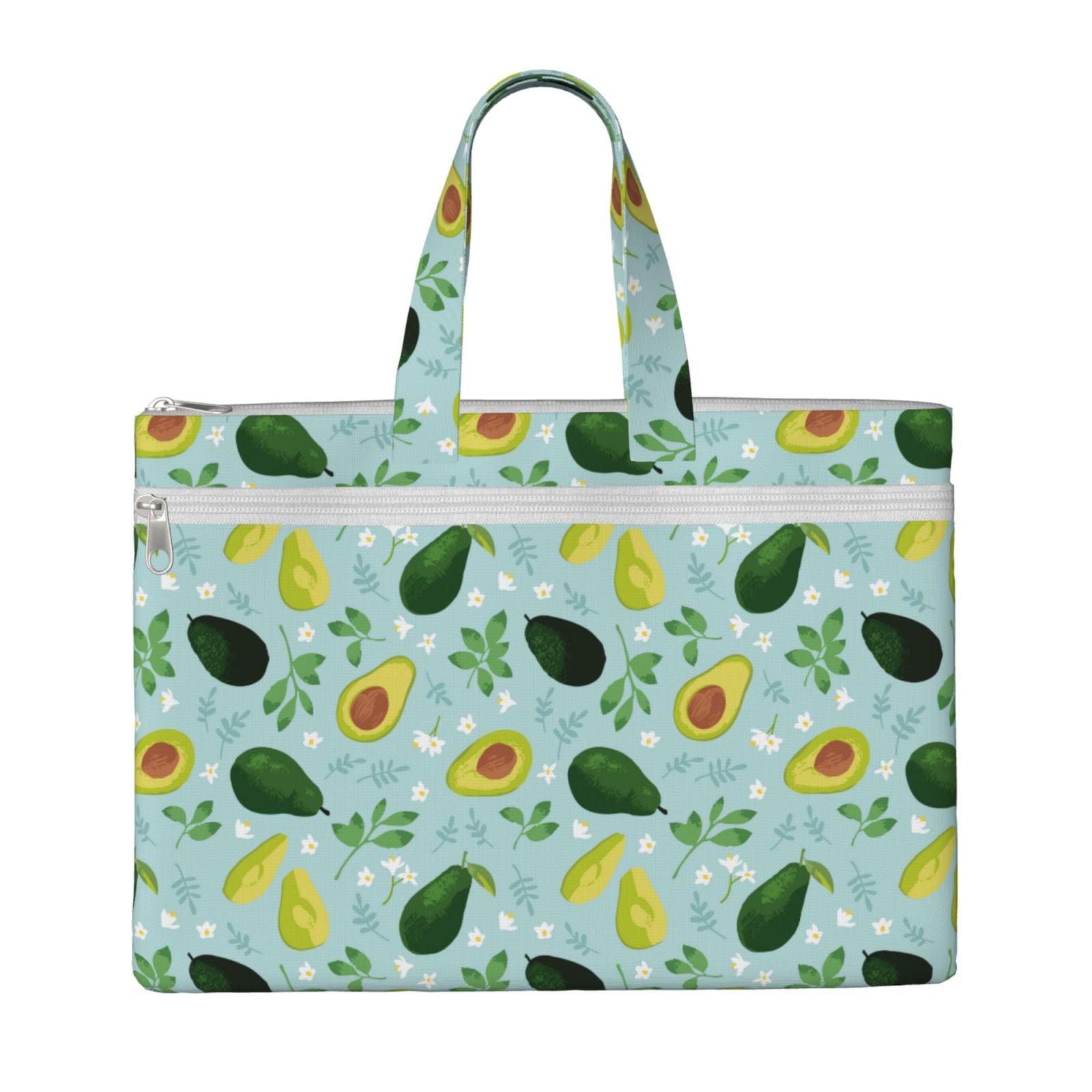 Salouo Avocado Flowers And Leaves for Canvas Tote File Bag, Tote Bag ...